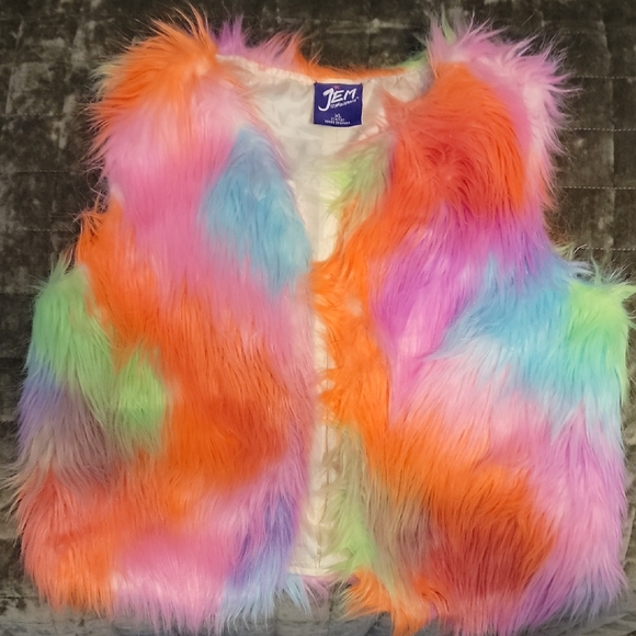 JEM | Jackets & Coats | Jem And The Holograms Multicolor Faux Fur Vest ...